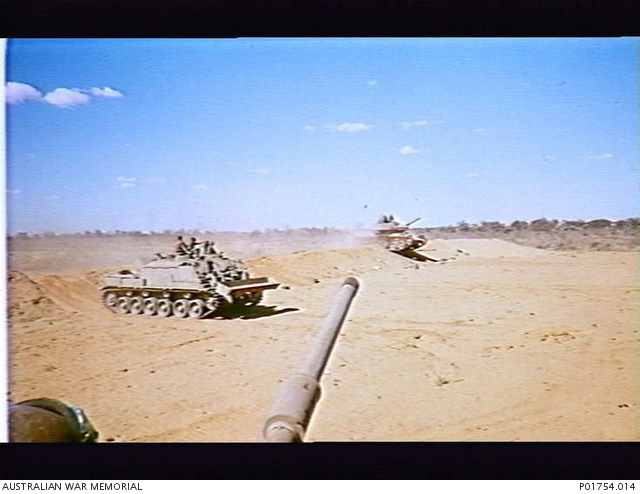 Oshivelo, Namibia, 1989-10-14. Olifants, modified Chieftain tanks of ...