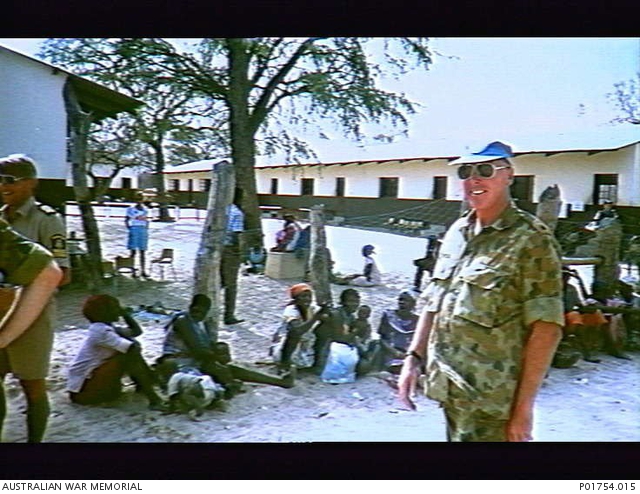 Okankolo, Namibia, 1989-11-09. Padre Butler, chaplain with 17 ...