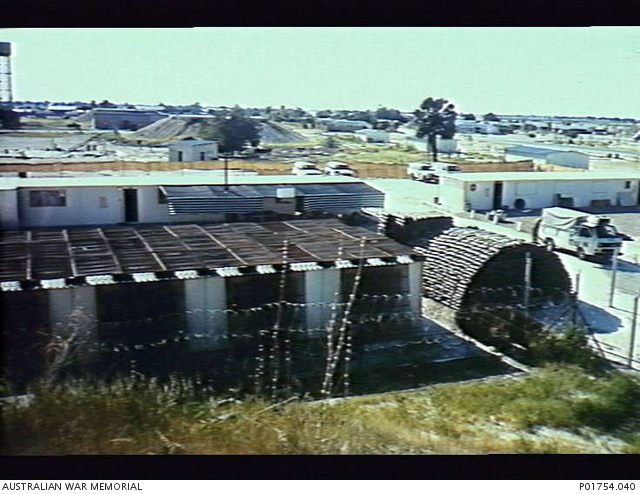 Ondangwa, Namibia, 1990-03-04. General view of the military base, with ...