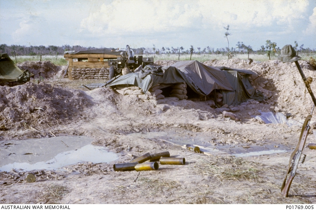 Fire Support Base Coral, Bien Hoa Province, Vietnam, c. June 1968. Gun ...