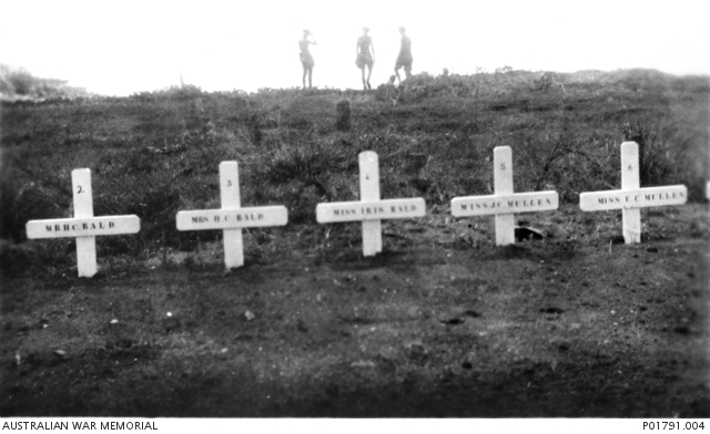 Darwin, NT, 1942-02. The graves of five of the twenty-five civilians ...