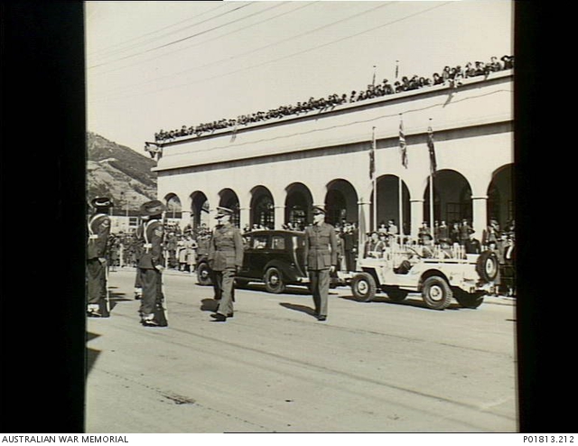Kure, Honshu, Japan, 1948-11-20. At left, Lieutenant General H.C.H ...