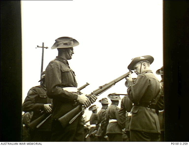 Ube, Honshu, Japan, 1948-12. An officer (right), possibly Lieutenant ...