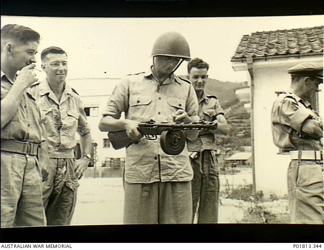 Hiro, Japan, 1950-08. Members of the 3rd Battalion, The Royal ...