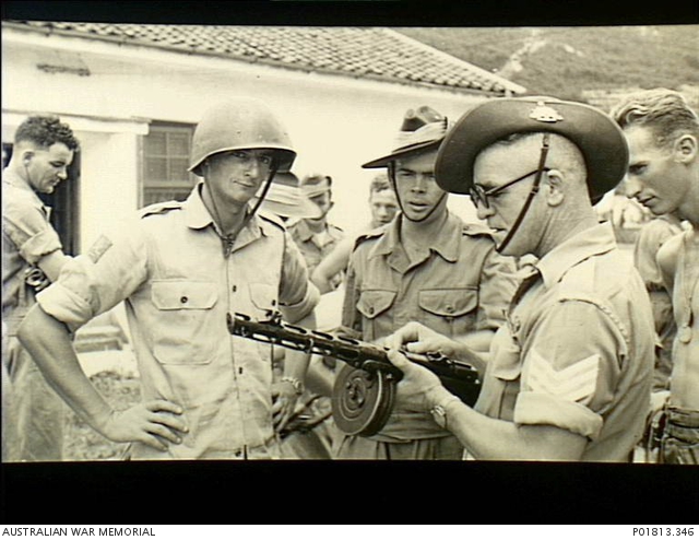 Hiro, Japan, 1950-08. Members of the 3rd Battalion, The Royal ...