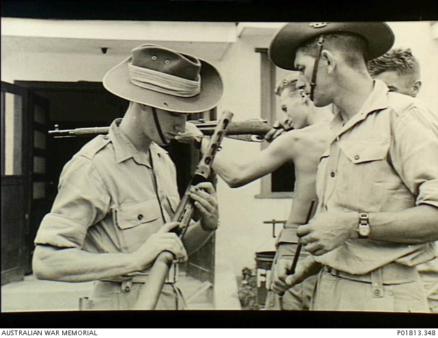 Hiro, Japan, 1950-08. Members of the 3rd Battalion, The Royal ...