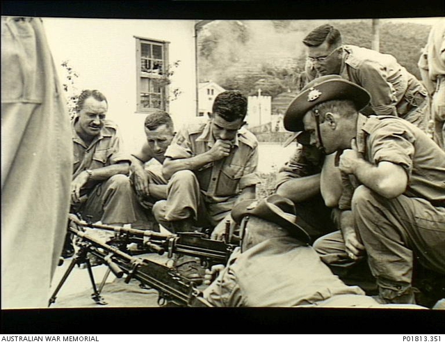 Hiro, Japan, 1950-08. Members of the 3rd Battalion, The Royal ...