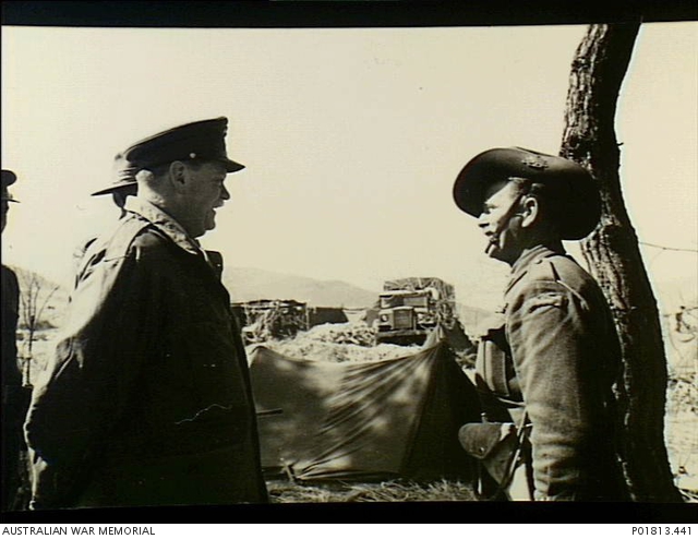 Korea, 1950-10. Lieutenant General Sir Richard Gale KBE MC DSO (left ...