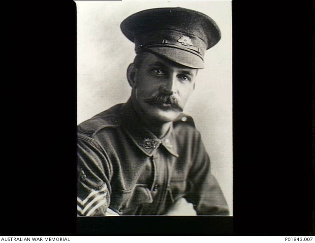 Post war studio portrait of 17317 Sergeant (Sgt) Rex Hazlewood, 1st ...