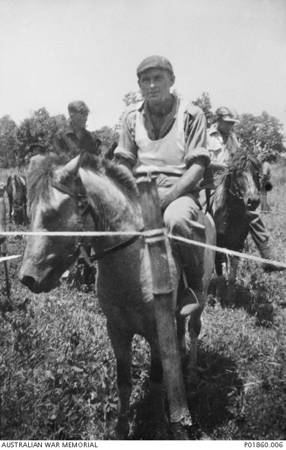 Merauke, Dutch New Guinea, 1943-11. A member of Detachment, 5 Field ...