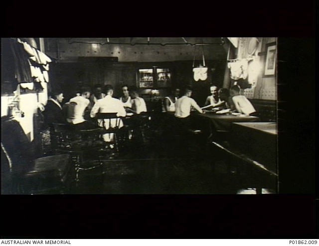 At sea, northern Australia, c. 1935-10. Crew members of the RAN cruiser ...