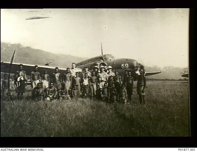 Garaina, New Guinea. ?1943. Crew of an Avro Anson aircraft of No. 33 ...