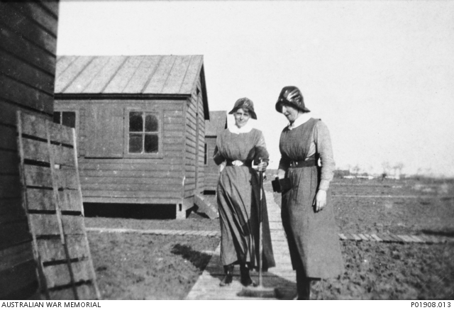 Sister (Sr) Hilda Loxton (left) and Sr Minnie Hough, wearing sou ...
