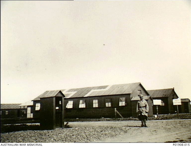 French sentry on guard at the entrance to Mobile Surgical Hospital No 1 ...