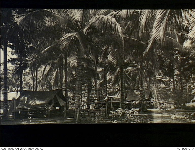 Merauke, New Guinea. 1943. The Anti-Aircraft regimental headquarters ...