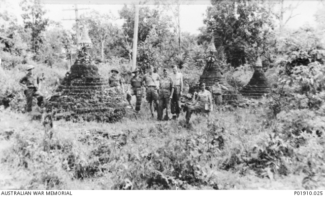 Three Pagoda Pass, Thailand. c. October 1945. Informal group portrait ...