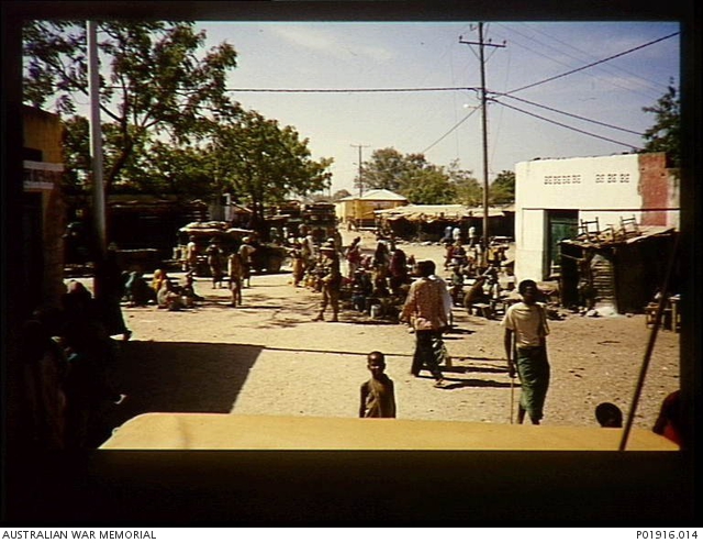 Baidoa, Somalia. 1993. An Australian soldier on foot patrol in the ...
