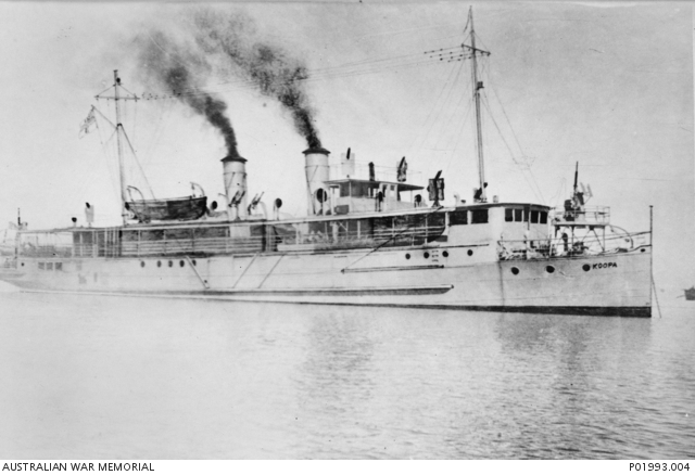 Probably New Guinea. c.1943. Starboard side view of the stores carrier ...