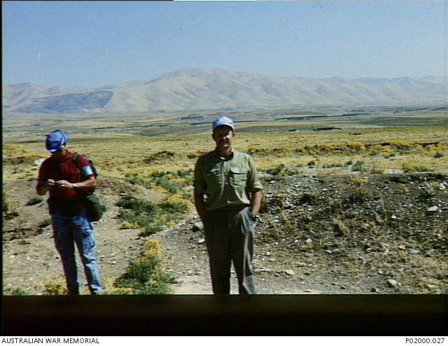 Acting Squadron Leader Peter Bruce RAAF (centre) and an unidentified ...