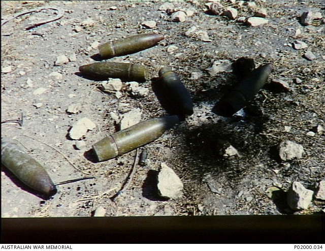 Sulahmaniyha, Iraq. 1992-09-28. 155mm high explosive rounds on the ...