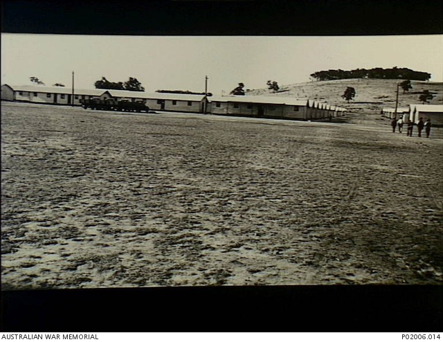 The parade ground and barracks used by members of 2/6th Battalion at ...