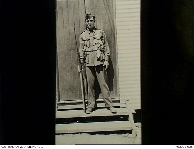 Informal portrait of Private Stan Little, Headquarters Company, 2/6th ...