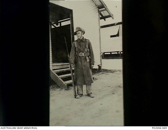 Informal portrait of VX6785 Private Andrew Elrick, Headquarters Company ...