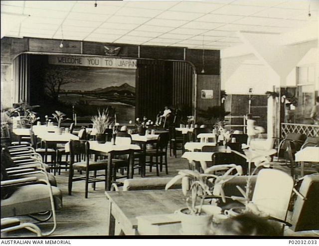 Bofu, Japan. 1947-08-12. Interior of the Salvation Army Hut at the ...