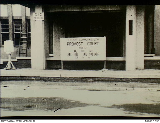 Bofu, Japan. 1947-08. Entrance to the British Commonwealth Provost ...