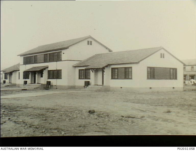 Bofu, Japan, 1948-01. One of the housing units for members of No. 81 ...
