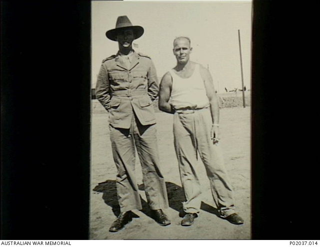 Probably Julis, Palestine. Informal portrait of 2/2nd Battalion members ...