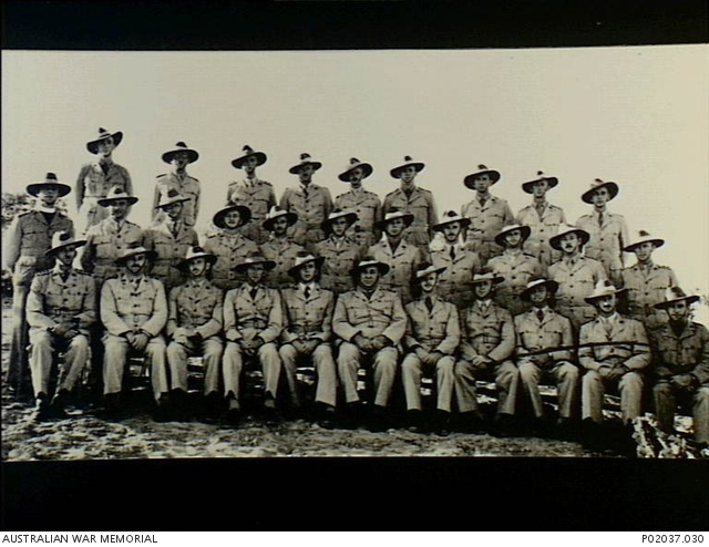 Group portrait of officers of 2/2nd Battalion in full uniform including ...