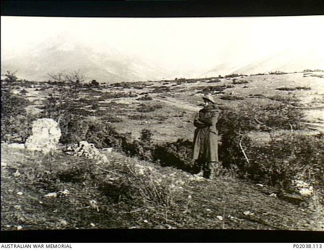 Kozani, Greece. 1941-04. A soldier dressed in cold weather gear ...