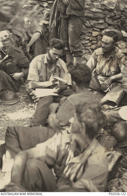 Crete. 1941-06. Soldiers, possibly of 2/2nd Battalion, resting on the ...
