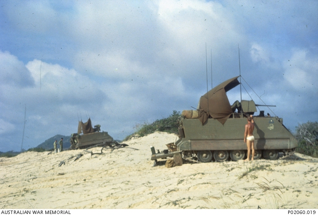 East of the Ho Tram Cape, South Vietnam. 1967-10. Two amphibious ...