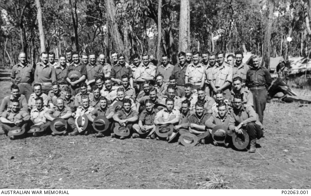Strathpine (?), QLD. c. 1944. Group portrait of members of C Troop, No ...