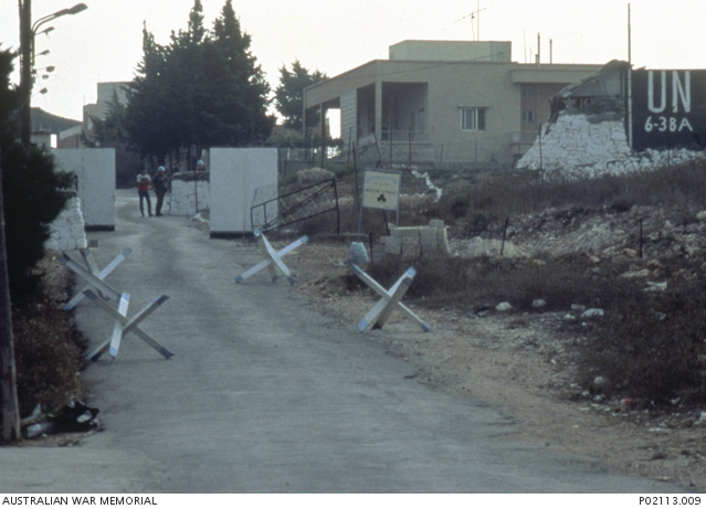 Haris, Lebanon. Exterior of 6-38A United Nations (UN) Observation Post ...