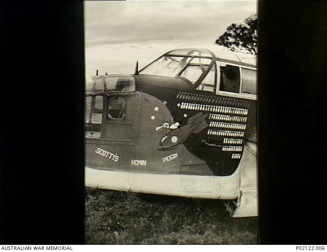 Wagga, NSW. c 1947. The nose section of an RAAF Beaufort bomber, A9 ...