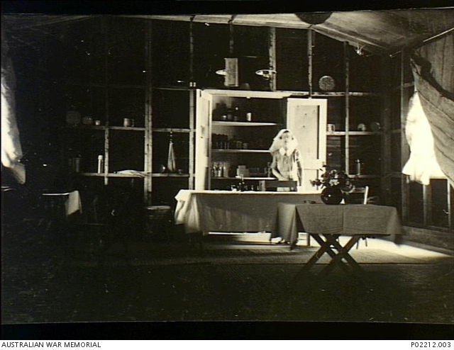 Gaza Ridge, Palestine. c. 1940-06. Interior of the first Sister's Mess ...