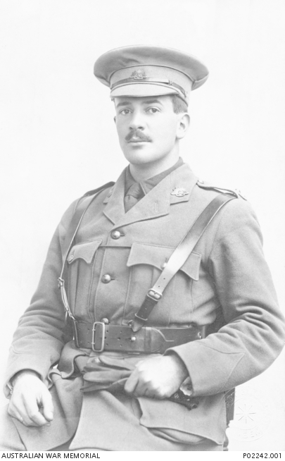 Studio portrait of Second Lieutenant (2nd Lt) Raymond Walter Tovell, 29th Battalion. An auditor ...