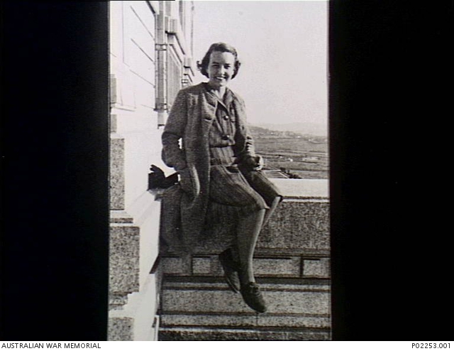 Informal portrait of the artist Sheila Hawkins (later Bowden), sitting ...