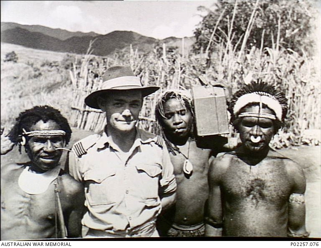 Garoka, New Guinea, 1945. Informal outdoors portrait of Wing Commander ...