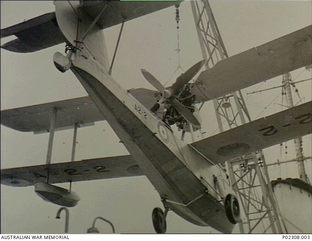 Weymouth, England. c. 1935-09. Supermarine Walrus amphibian aircraft A2 ...
