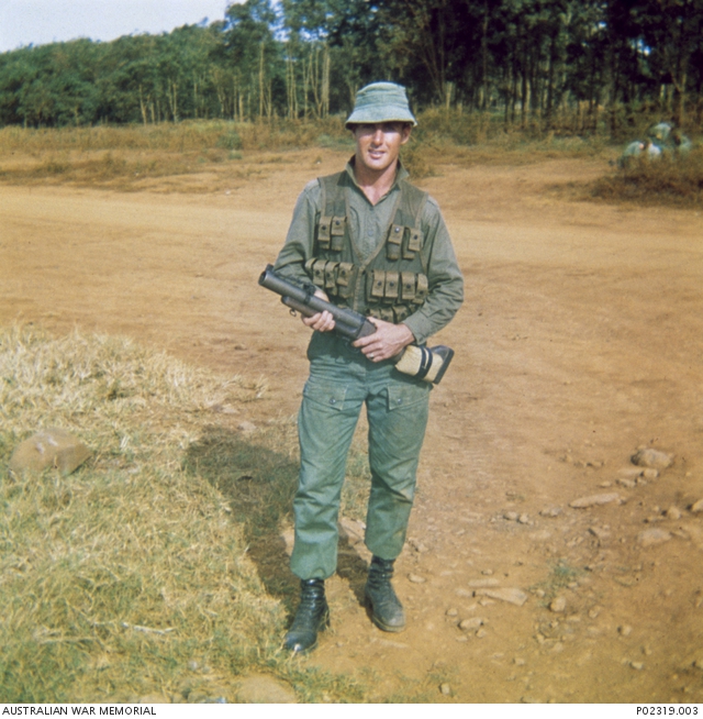 Informal outdoors portrait of 2794368 Private (Pte) Tony (Tex) Robinson ...