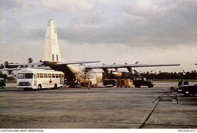 Vung Tau, South Vietnam, c. 1969. On the tarmac at Vung Tau, a white ...