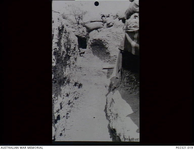 Anzac Cove, Gallipoli, Turkey, 1915-08-16. Army blankets and sandbags ...