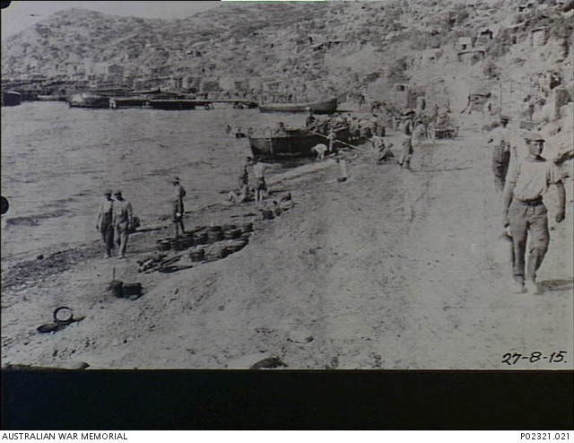 Gallipoli, Turkey, 1915-08-27. Anzac Beach, looking north from Hell ...