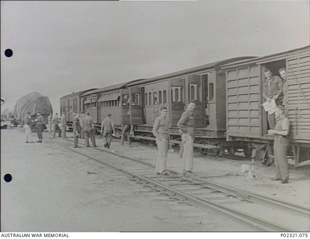 QLD, 1942. During a break in their train journey from Brisbane to ...