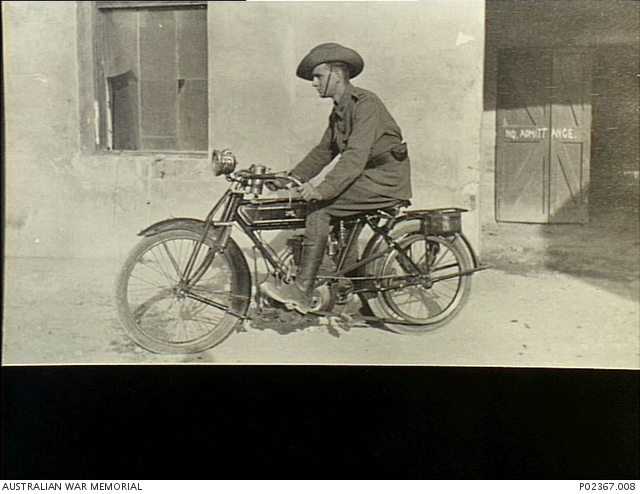 Cairo, Egypt. 1914-12. Formal outdoors portrait of Sapper George Gibson ...