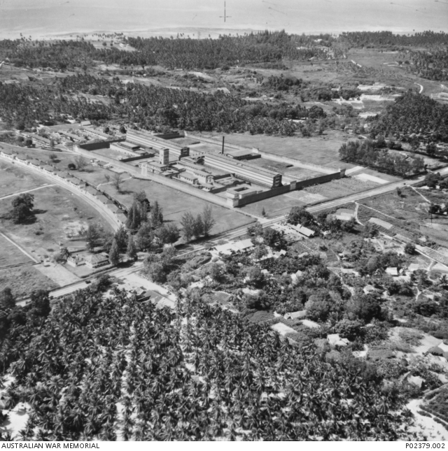 Changi, Singapore Island. 1953-06-02. A peacetime aerial view of Changi ...